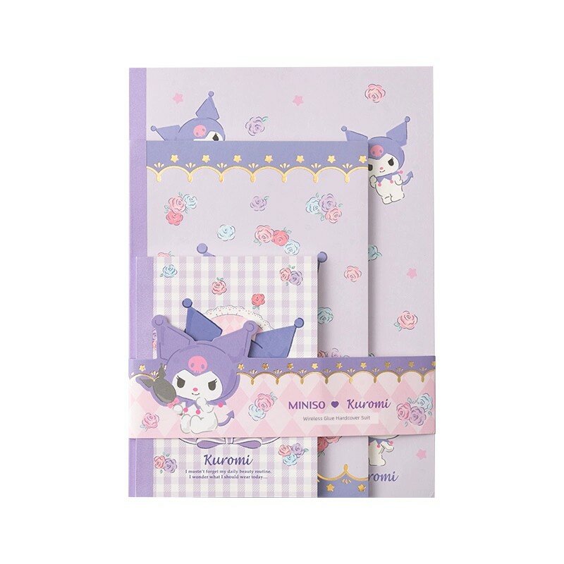 Набор беспроводных блокнотов в твердом переплете серии MINISO Sanrio, блокнот Cinnamoroll для студентов Kuromi