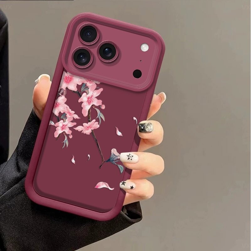 Чехол для iPhone 17 Pro Max, цвет Бургунди, противоударный, устойчивый к загрязнениям