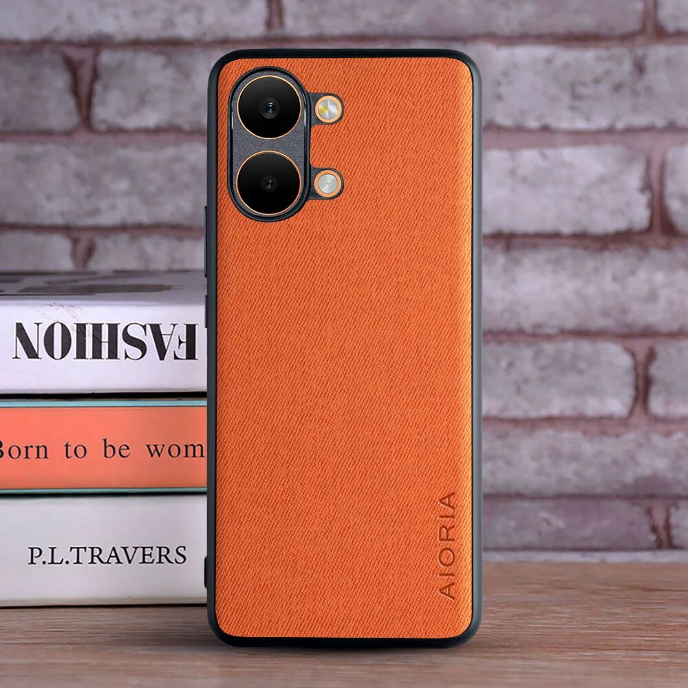 Чехол for Poco X8 Pro Max 5G Luxury textile PU Leather Phone Case текстильный кожаный чехол для смартфона 5G