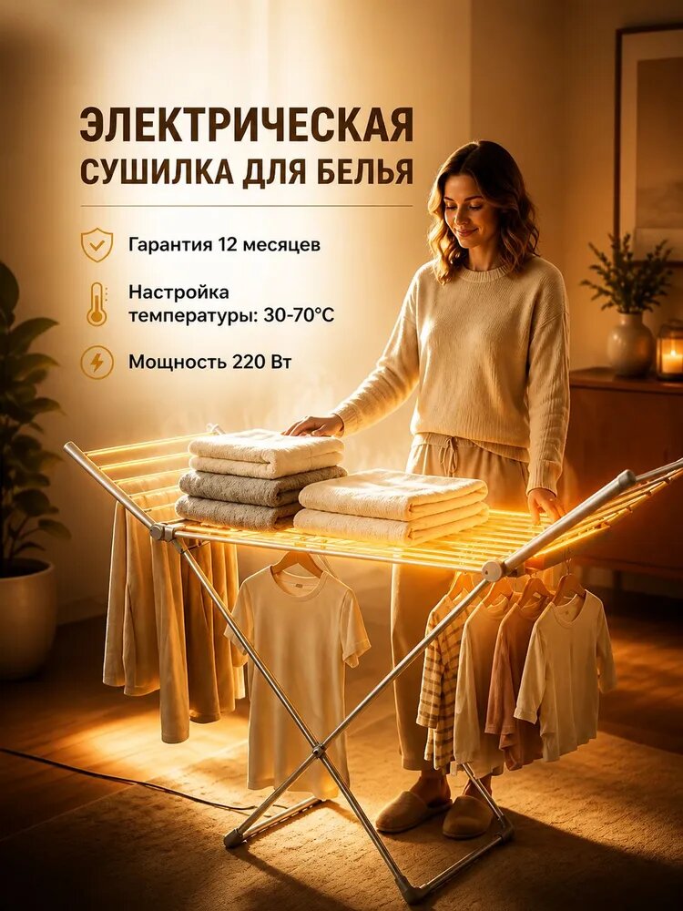 Сушилка для белья 1.5 м напольная складная 150 см х 53 см х 89 см металл 1 шт серый металлик