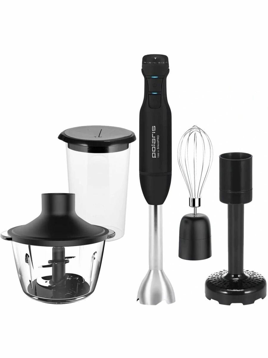 Блендер погружной Polaris PHB 1517GL 1500Вт черный/серебристый Hand Blender Polaris PHB 1517GL 1500W black/silver