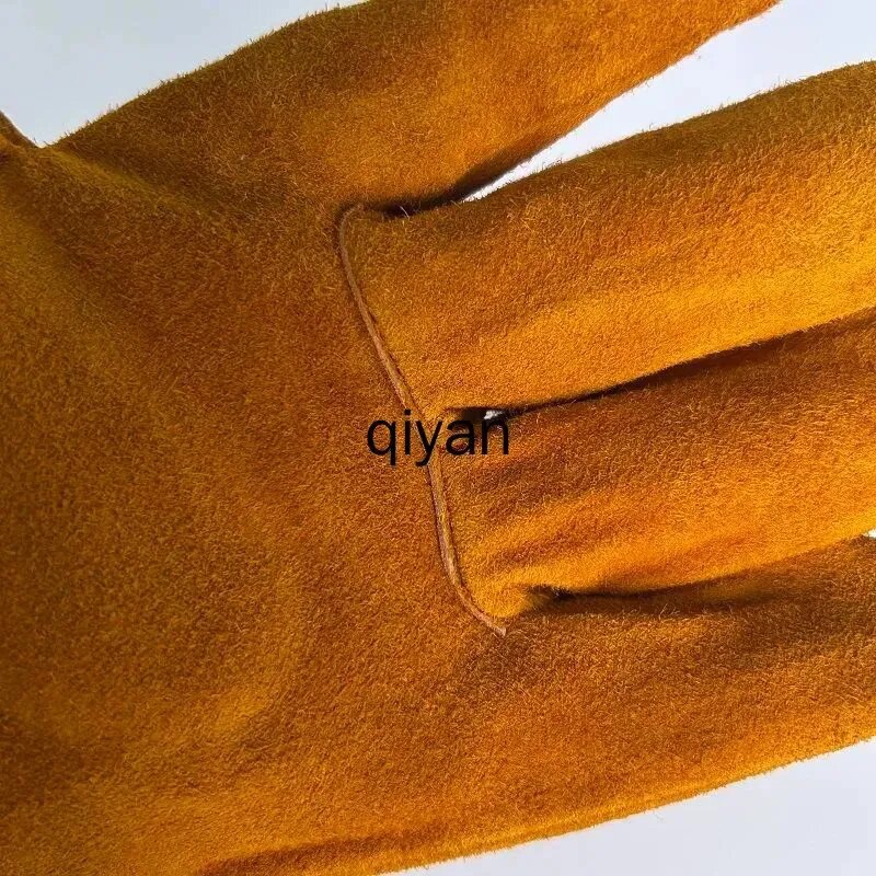 Краги сварщика из натуральной кожи GT057C, коричневые, размер 10 (XL), для защиты при работе — фото 1