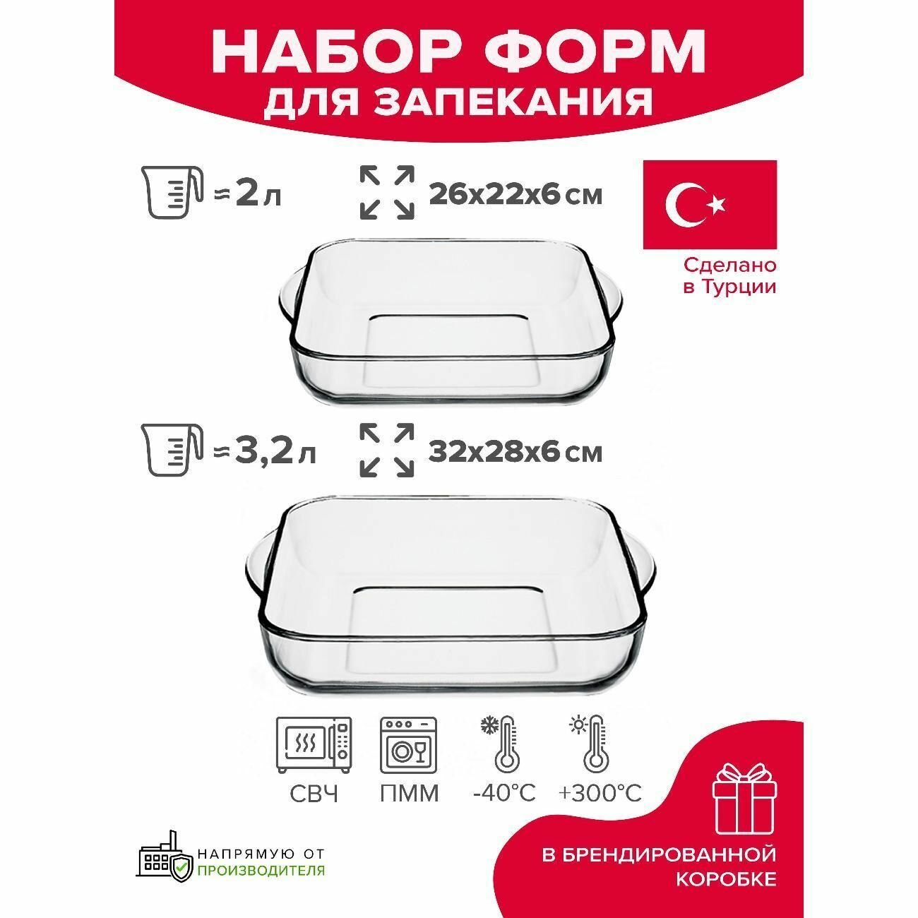 PSB 159028 Набор квадратных форм 2 шт. BORCAM