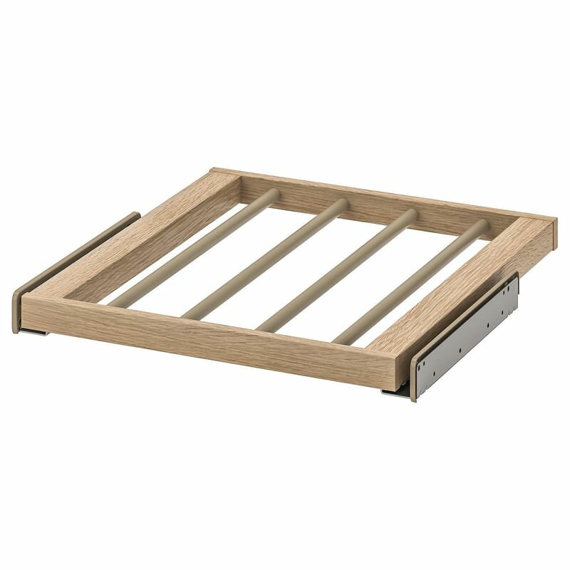 Выдвижная вешалка для брюк ikea KOMPLEMENT, имитация дуба выбеленного морилкой, 50x58 см 004.465.05