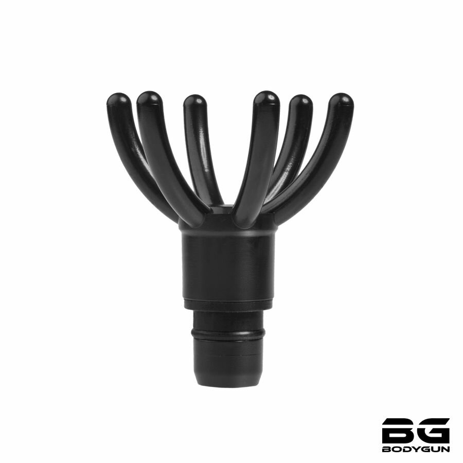 Насадка шестипальцевая BODYGUN (антицеллюлитный массаж) для перкуссионного массажного пистолета с посадочным диаметром 18-19мм. антицеллюлитная перкуссионная 18-19мм для массажера