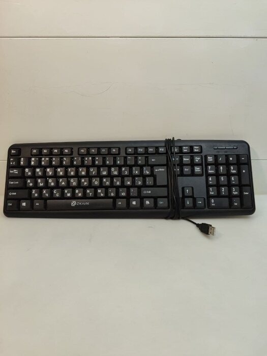 Клавиатура проводная Oklick 180M usb черная