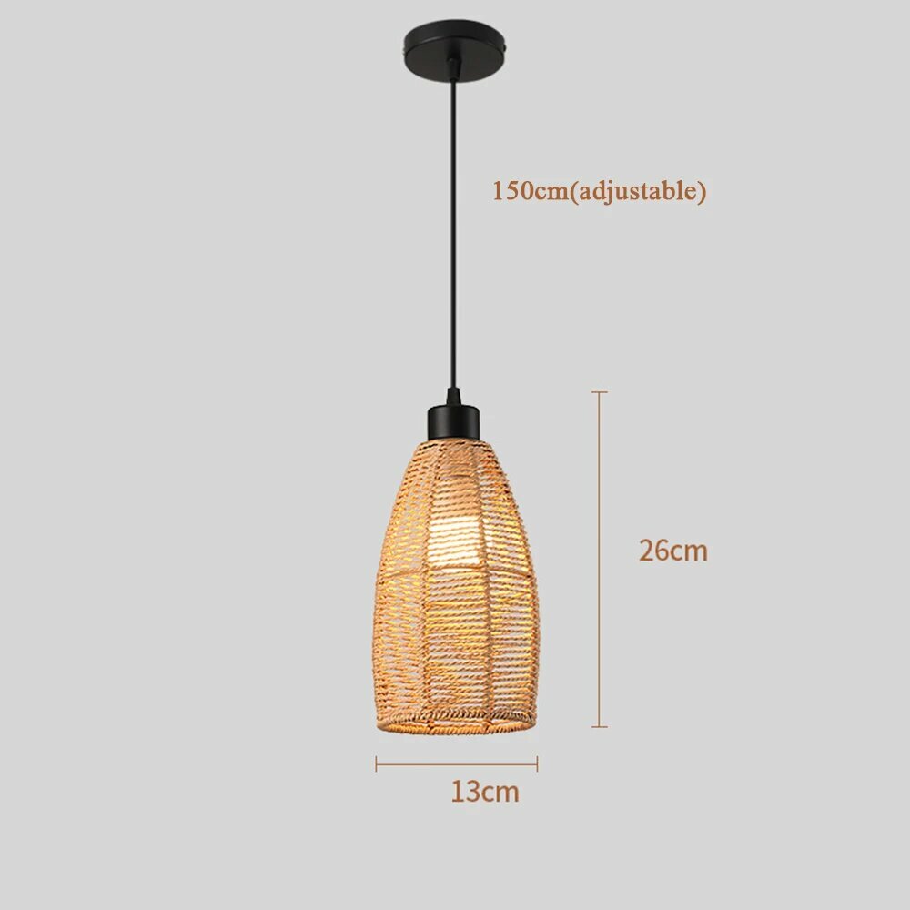 JOYINLED Бохо люстра из ротанга No Bulb