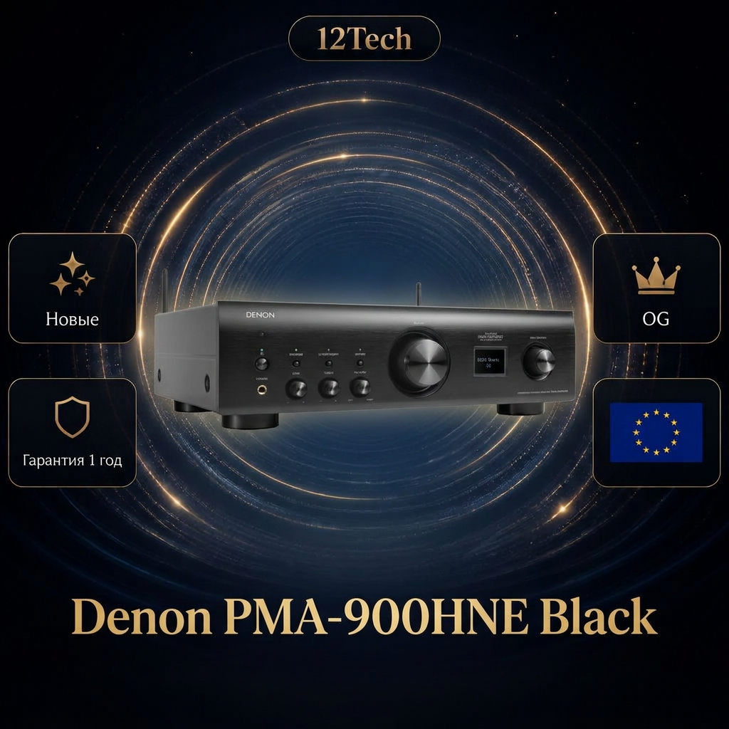 Усилитель Интегральный Denon PMA-900HNE стерео полупроводниковый черный, мощность 200Вт