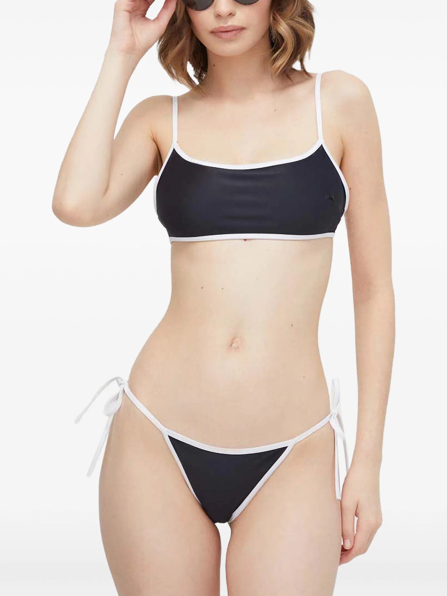 Купальник Contrast-trim side-tie bikini