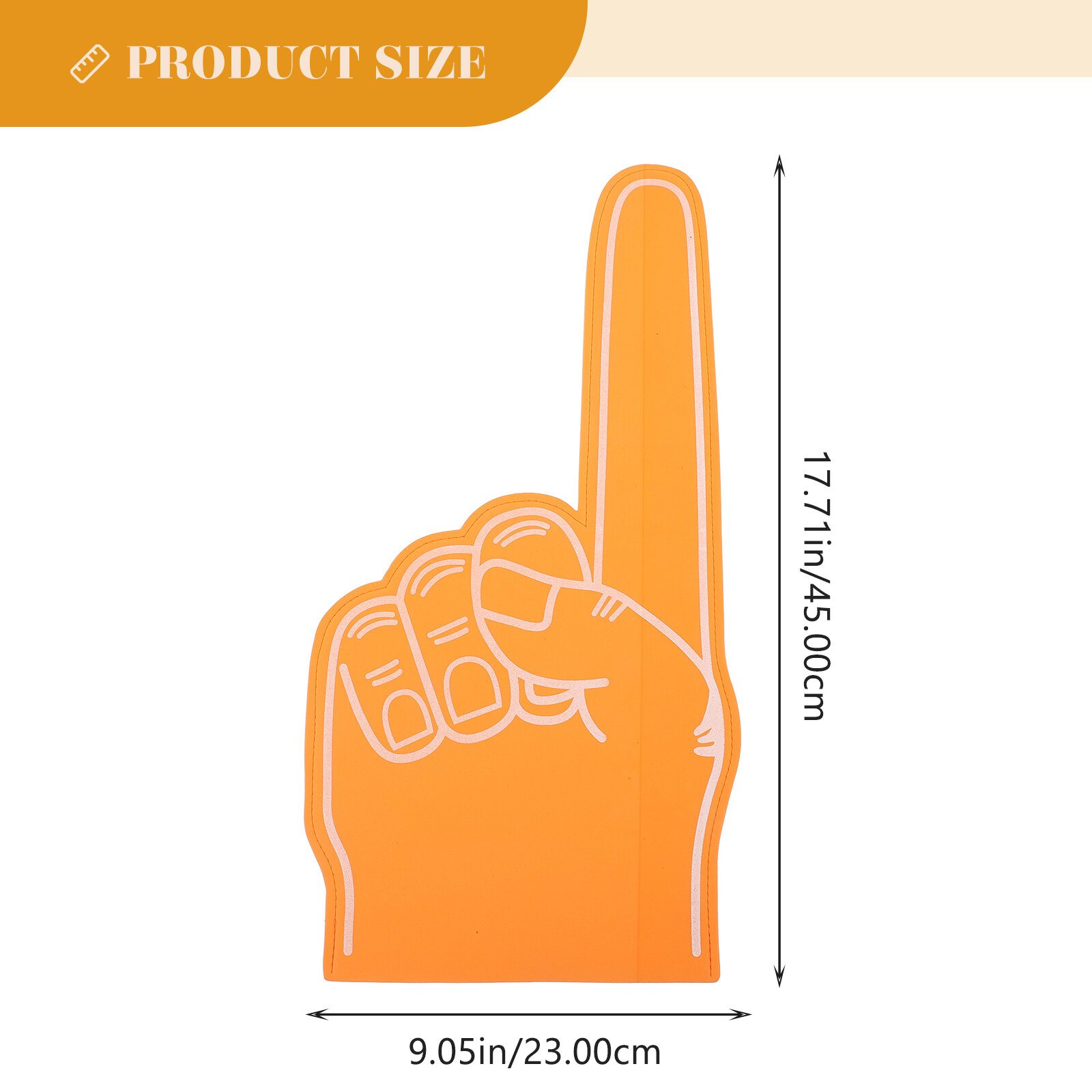 3Pcs Рукавицы Из Пеноматериала Для Спортивных Мероприятий И Вечеринок 45.00X23.00X0.20Cm