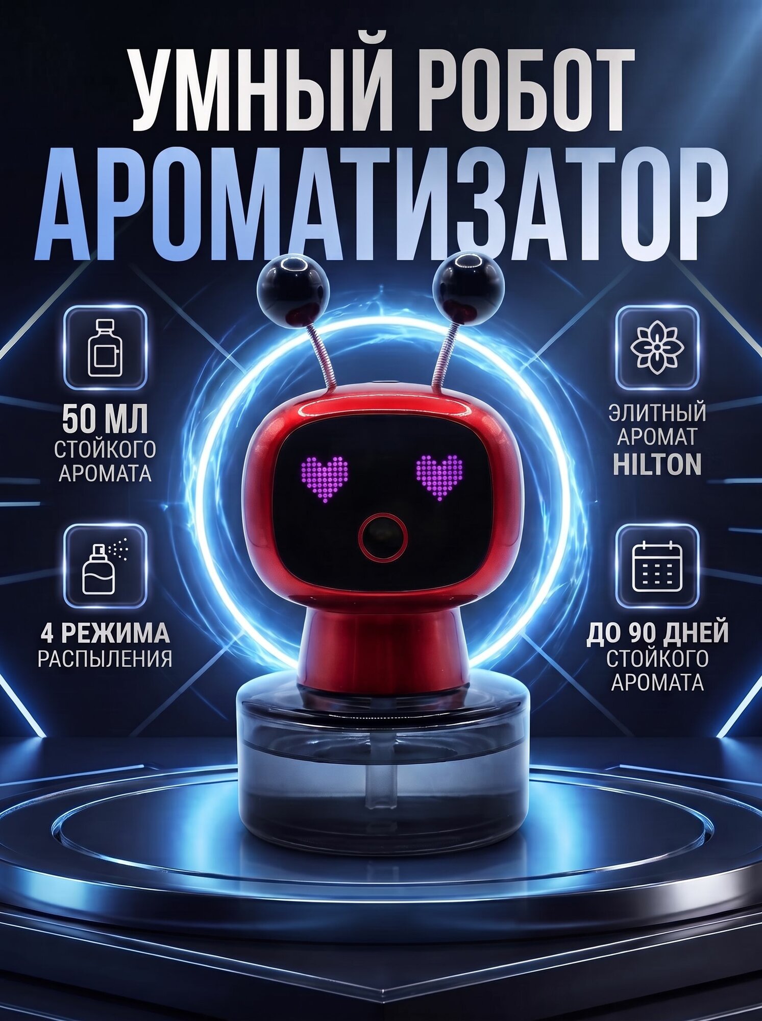 Ароматизатор для автомобиля автоматический, умный робот освежитель воздуха в машину для салона авто