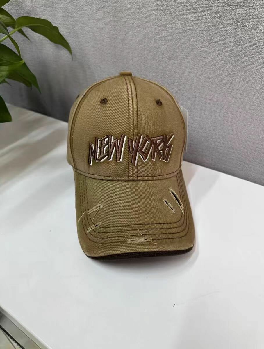 ZY бейсболка NEW YORK с рваными краями, широкий козырек, универсальная