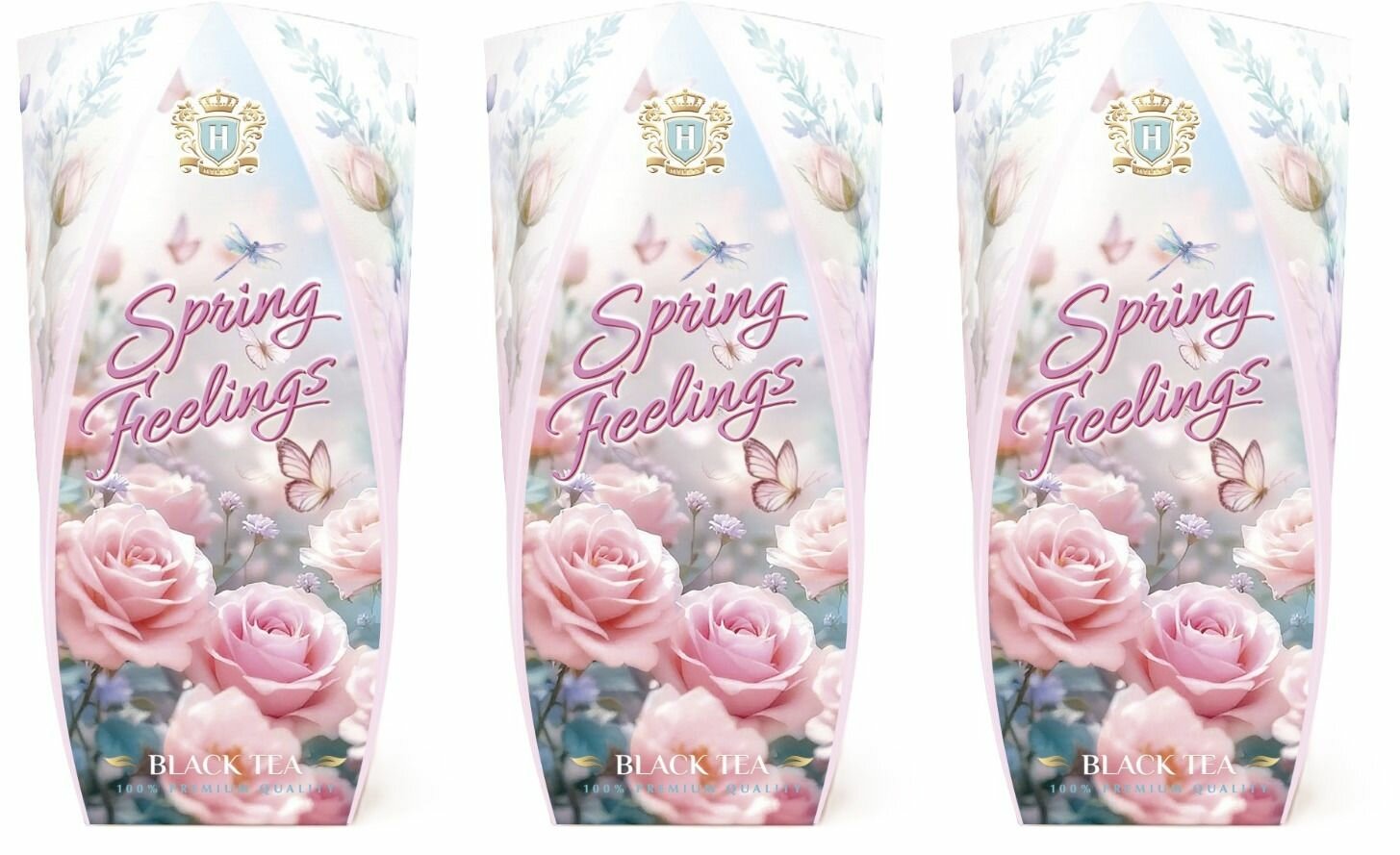 Hyleys Чай листовой Spring Feelings, чёрный, среднелистовой, Листья Розы, 50 гр, 3 шт