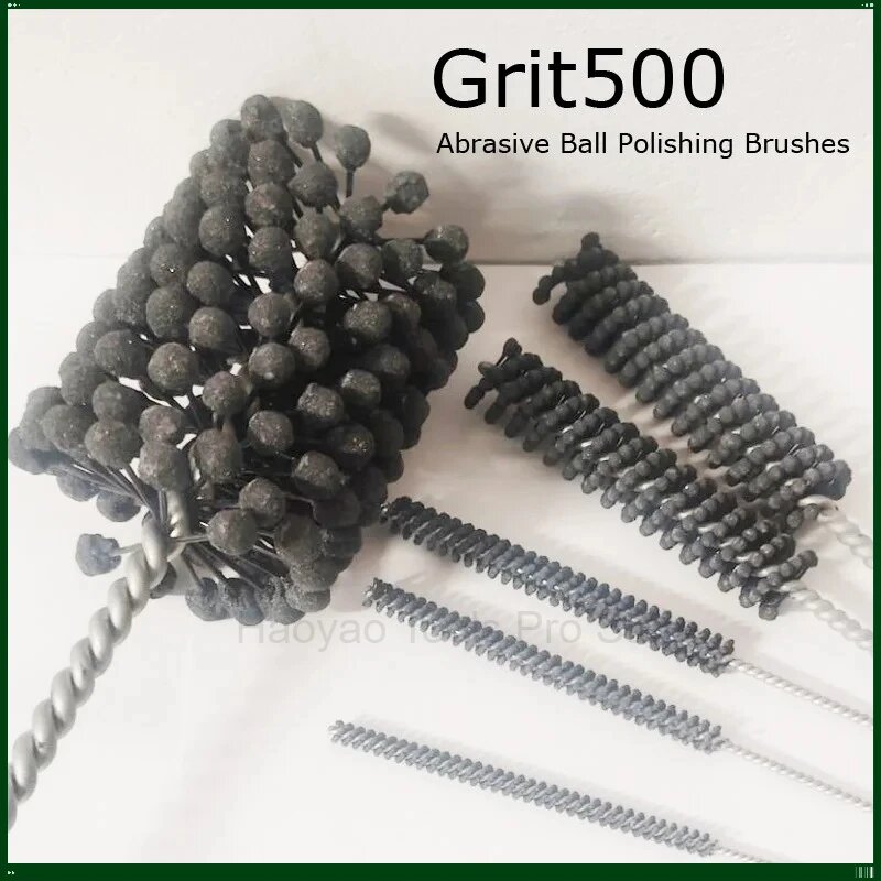 Шлифовальные щетки-шарики для полировки металла Grit 500 L200xDia47mm