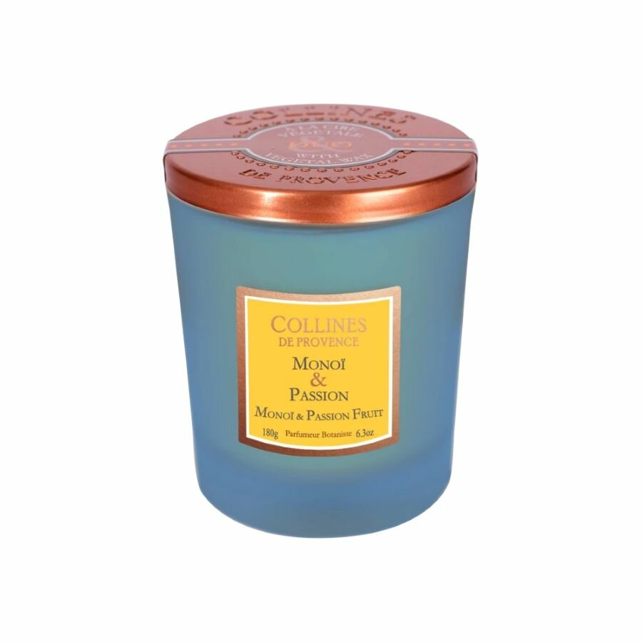 Ароматическая свеча Monoi and Passion Fruit Collines de Provence Duos Parfumes 180г