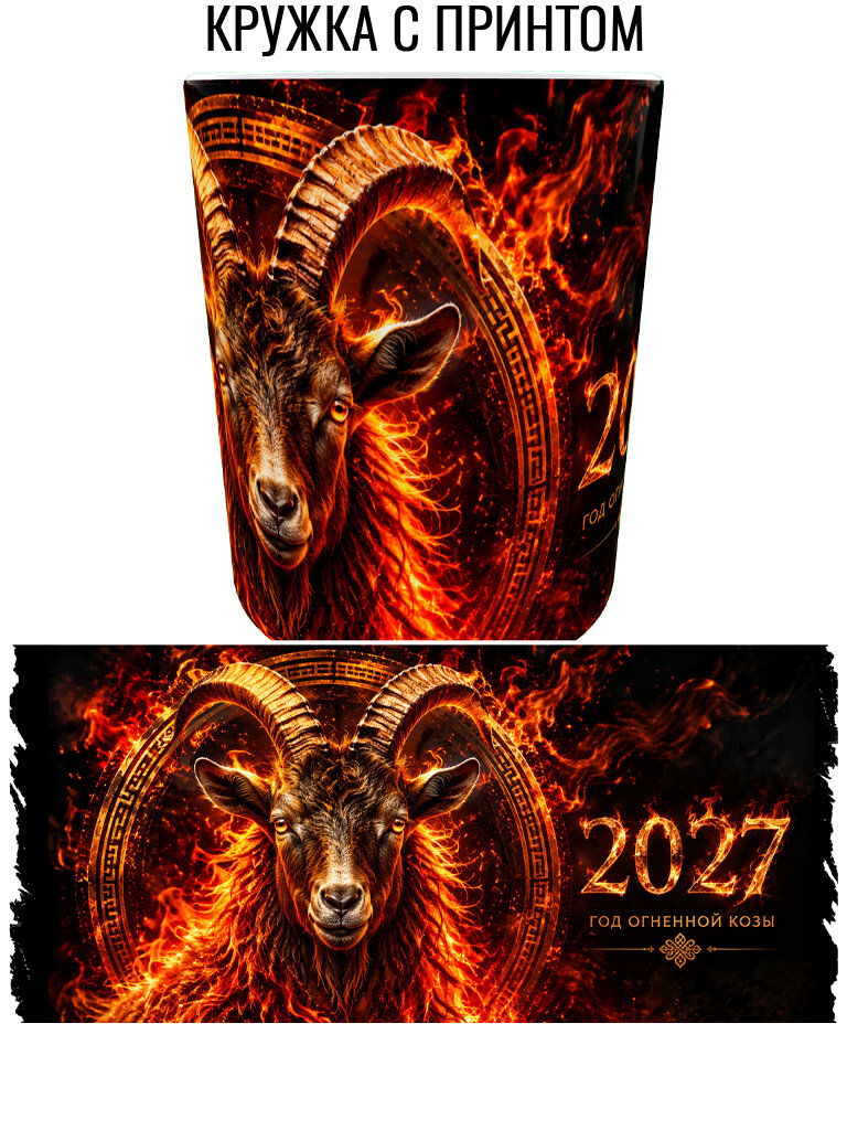 Кружка символ 2027 - Огненная коза