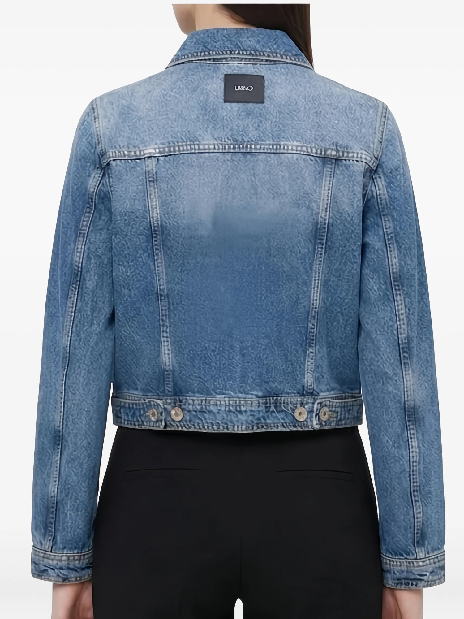 Куртка LIU JO Zip-detail denim jacket, размер 36, синий — фото 1