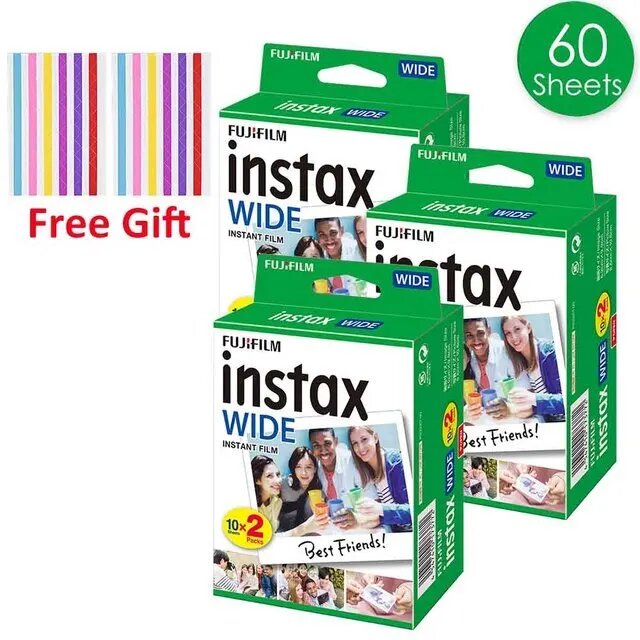 FUJIFILM Instax Wide пленка белая 10/20/40/60/80/100 листов 60 Sheets