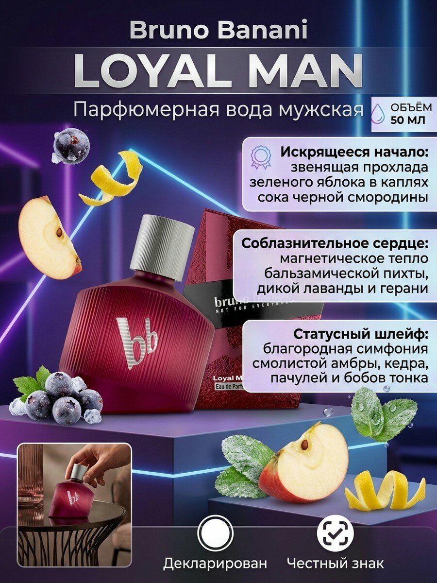 Bruno Banani Loyal Man Парфюмерная вода мужская 50мл