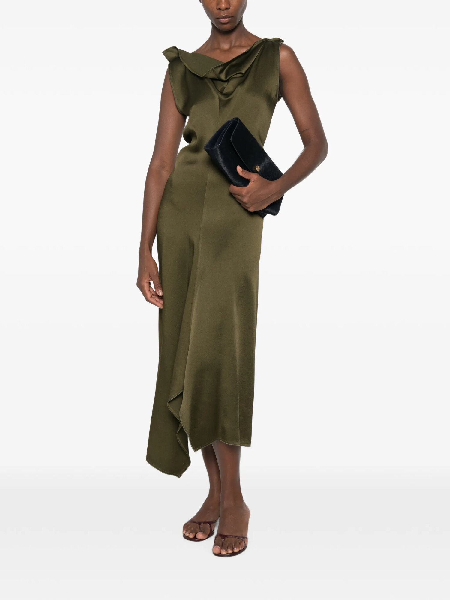 Платье Victoria Beckham Ruffled asymmetric dress