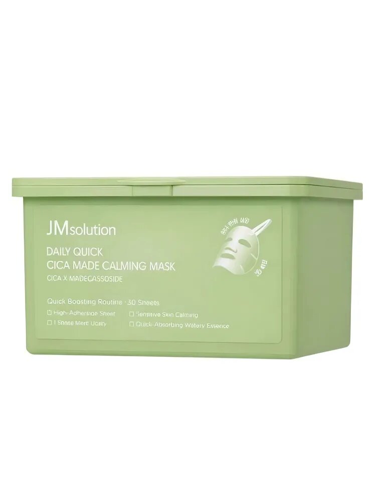 Набор масок с экстрактом центеллы JMsolution Mask Daily Quick Cica Made Calming, 30 шт