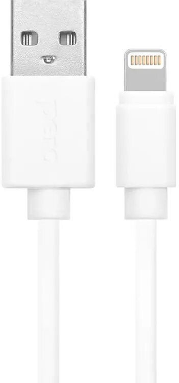 Кабель PERO DC-03, Lightning (f) - USB (f), 2м, 2A, белый