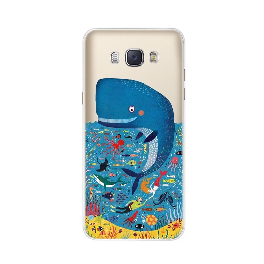 Полный чехол для Samsung Galaxy J7 2016, чехол с мультяшной росписью на Желтый, Лимонно-желтый