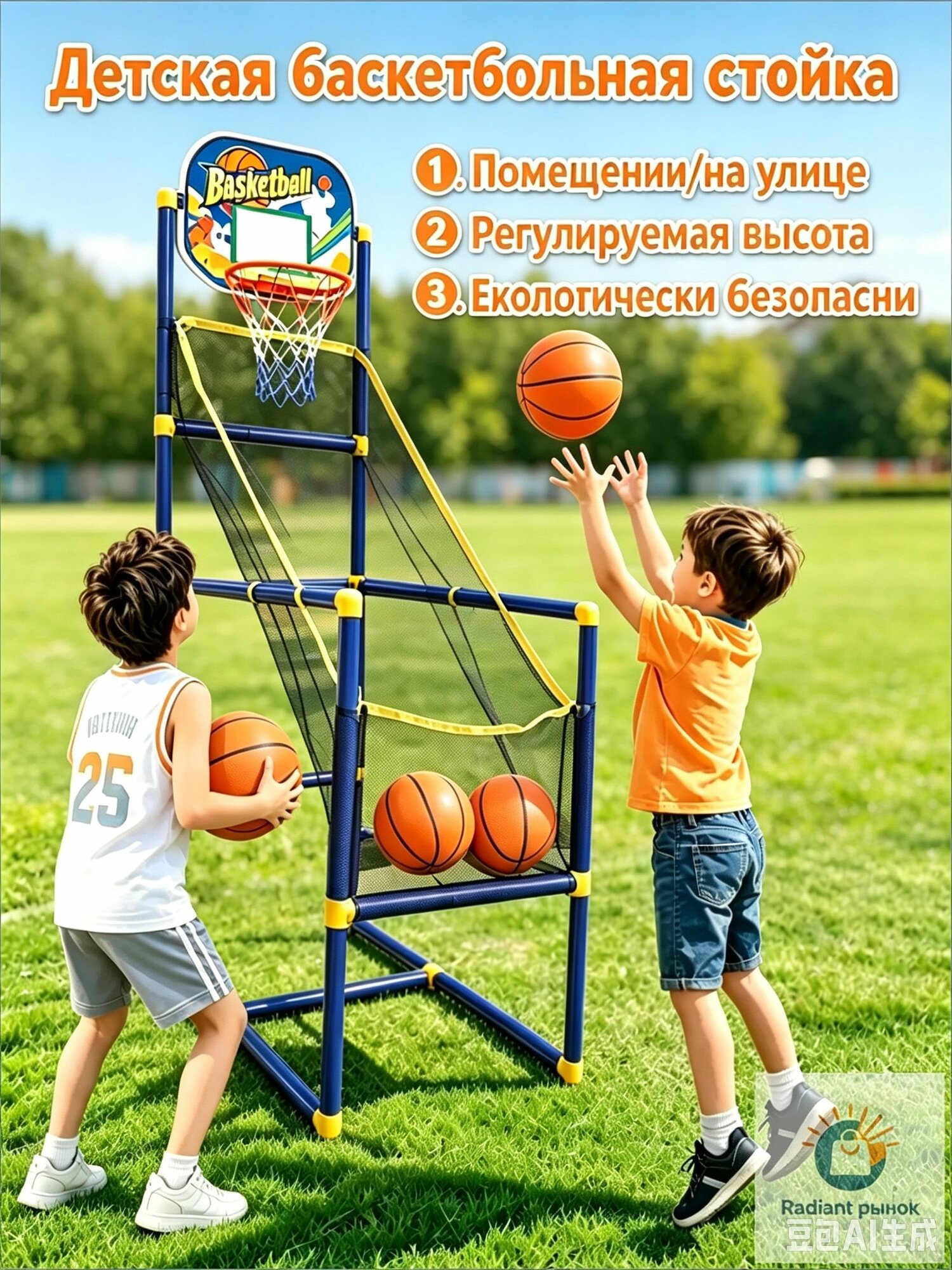 Детская баскетбольная стойка для дома и улицы, разборная игрушка для мальчиков,122cm