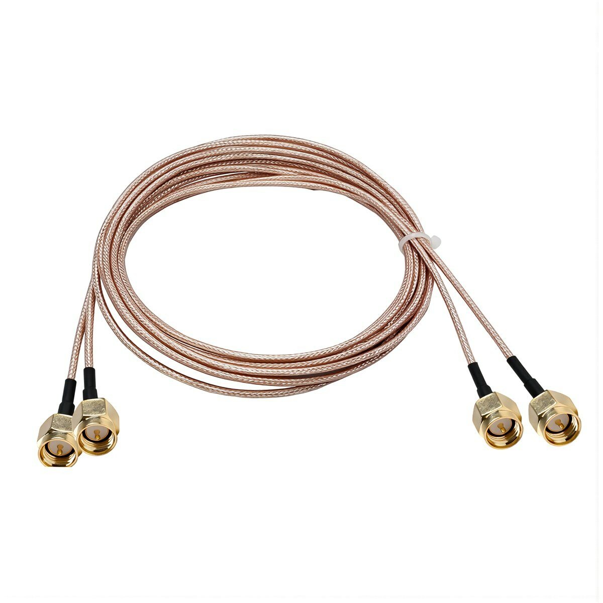 Коаксиальный кабель SMA RG316 с посеребренным медным проводником, диаметр оболочки 2.5 мм, диапазон частот до 6 ГГц, 10CM*SMAJJ прямой-прямой
