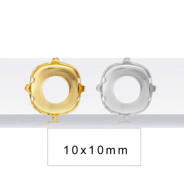 Пустые когти для камней 10x10 мм, Цвет: FF1010