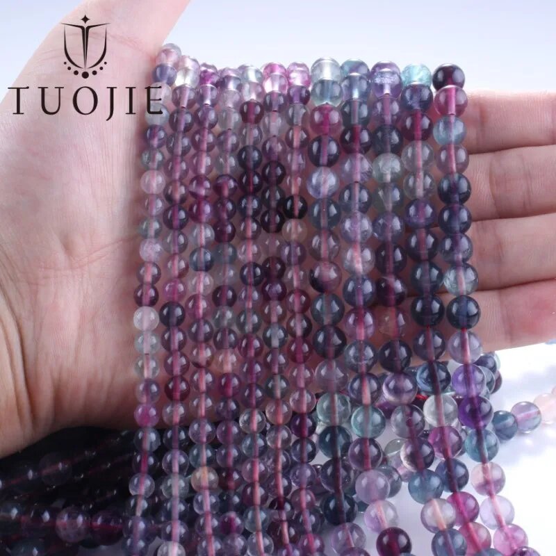 ТУО Цзе Радужный Флюорит Бусины 6 8 10 мм 8-8.5mm(44-45pcs), 125. Rainbow fluorite