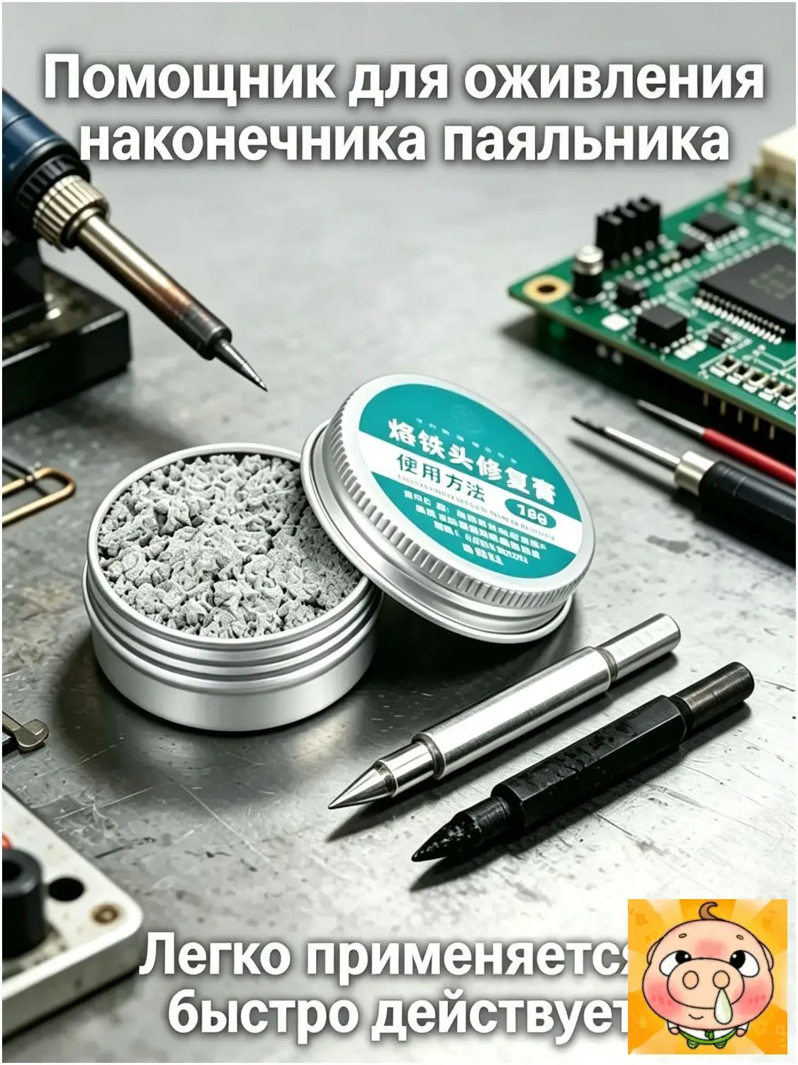 Активатор жала паяльника, средство для очистки и восстановления паяльного жала, 16гр.