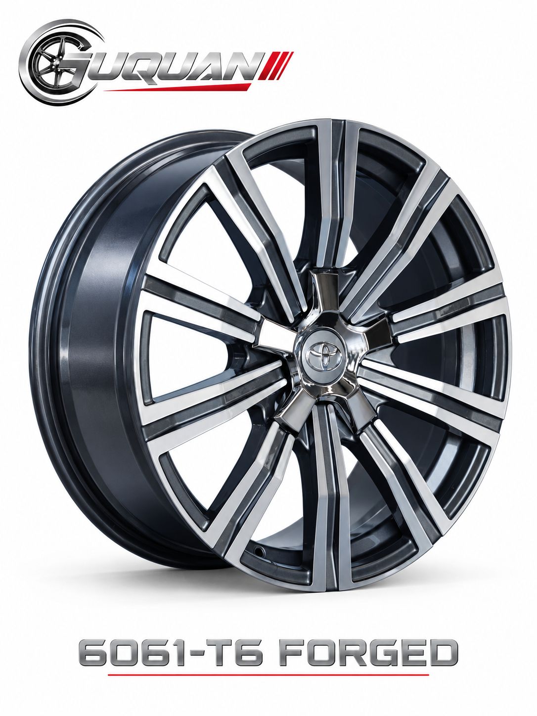 Кованый колесный диск ABW 3136E2190-2 R21 9J ET35 5x150, оружейно-серый с проточенной лицевой поверхностью