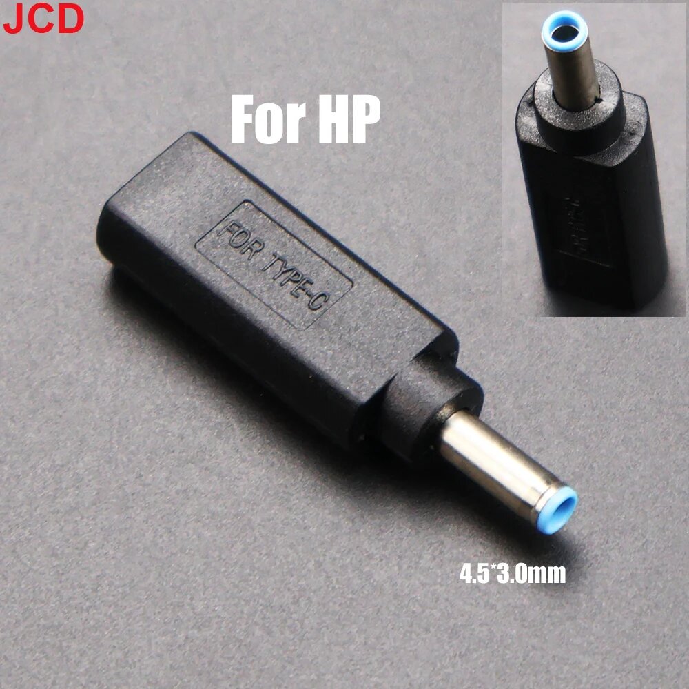 JCD кабель-адаптер USB Type-C на DC Черный, 4.5x3.0mm For HP