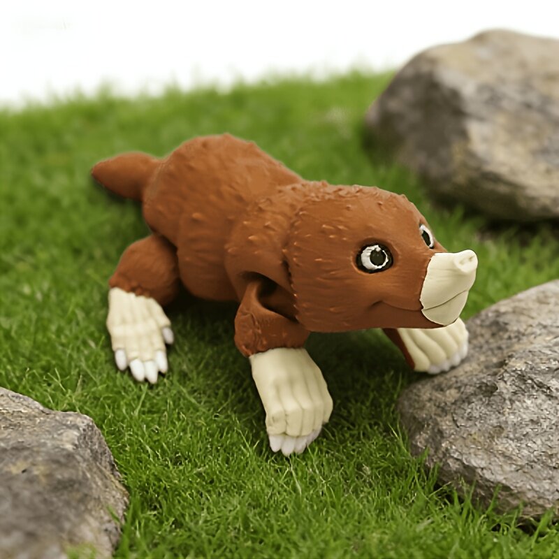 3D-печатная шарнирная фигурка крота в милом стиле