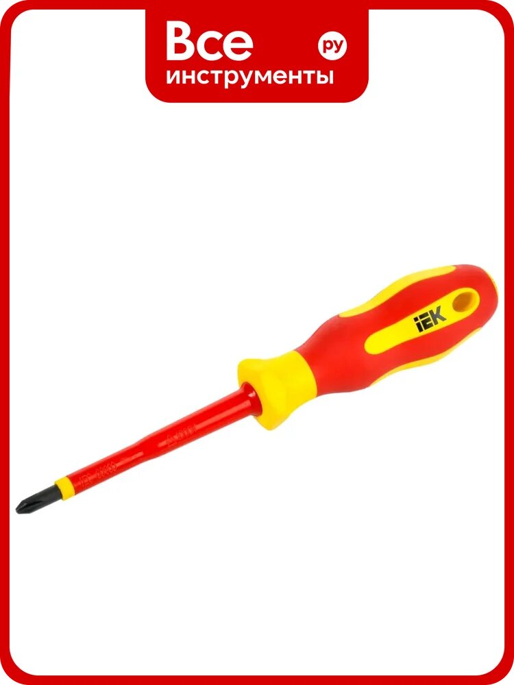 Отвертка IEK Arma2l 5 диэлектрическая ph2x100 т2 A2L5-SC30-T2-PH-20-100