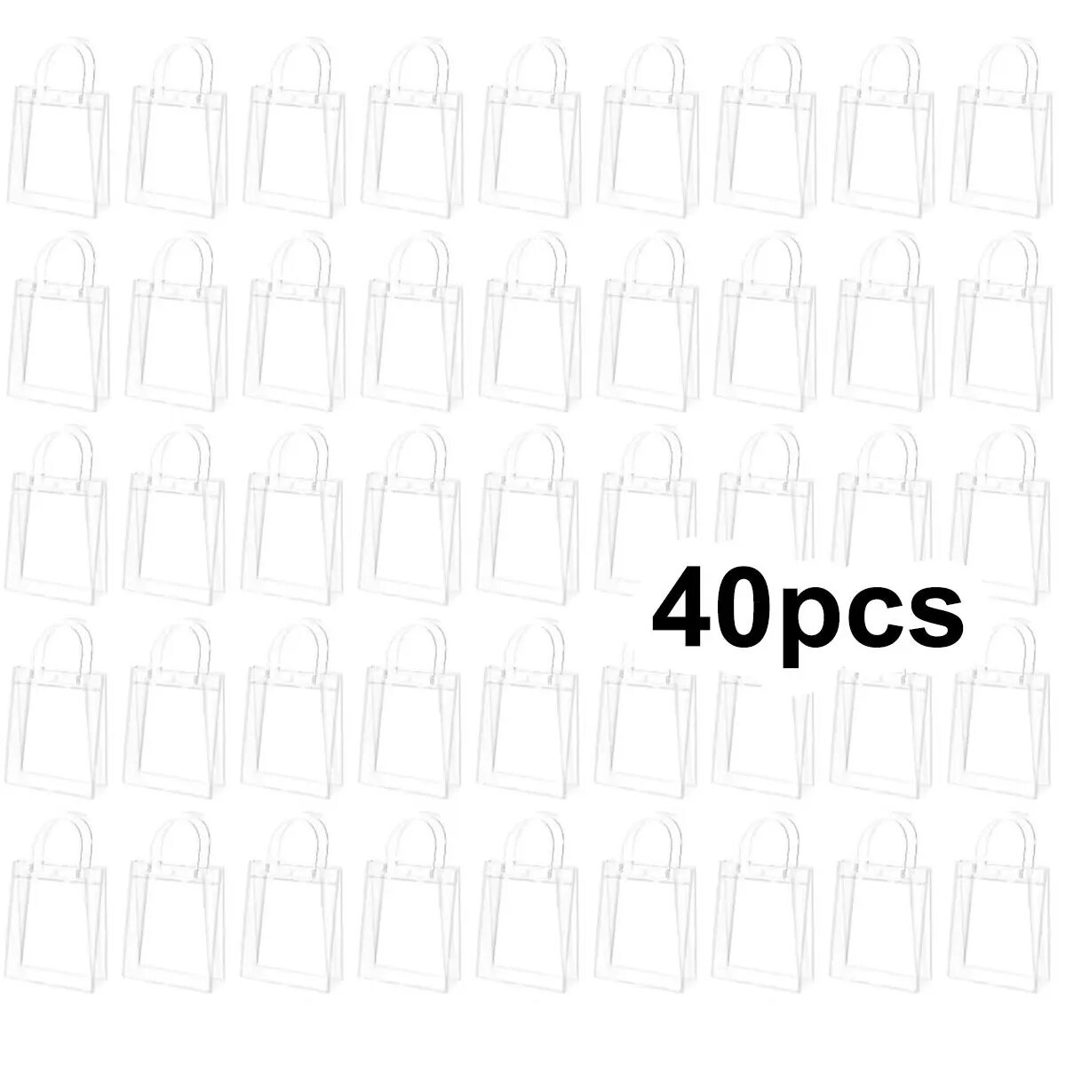 Прозрачные сумки-тоут из ПВХ, набор из 40 штук ZSY