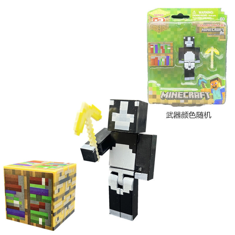 Фигурка Minecraft, Модель Персонажа, Декор Торта, Подарок Стив, Железный Голем Цвет：Чёрная Фигурка