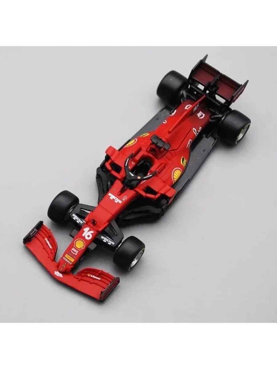Металлическая коллекционная модель болида Формулы-1 "Burago"1:43. Ferrari SF21 2021 № 16Леклер.