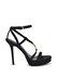 Босоножки GUESS Lucier logo-plaque sandals, размер 10, черный