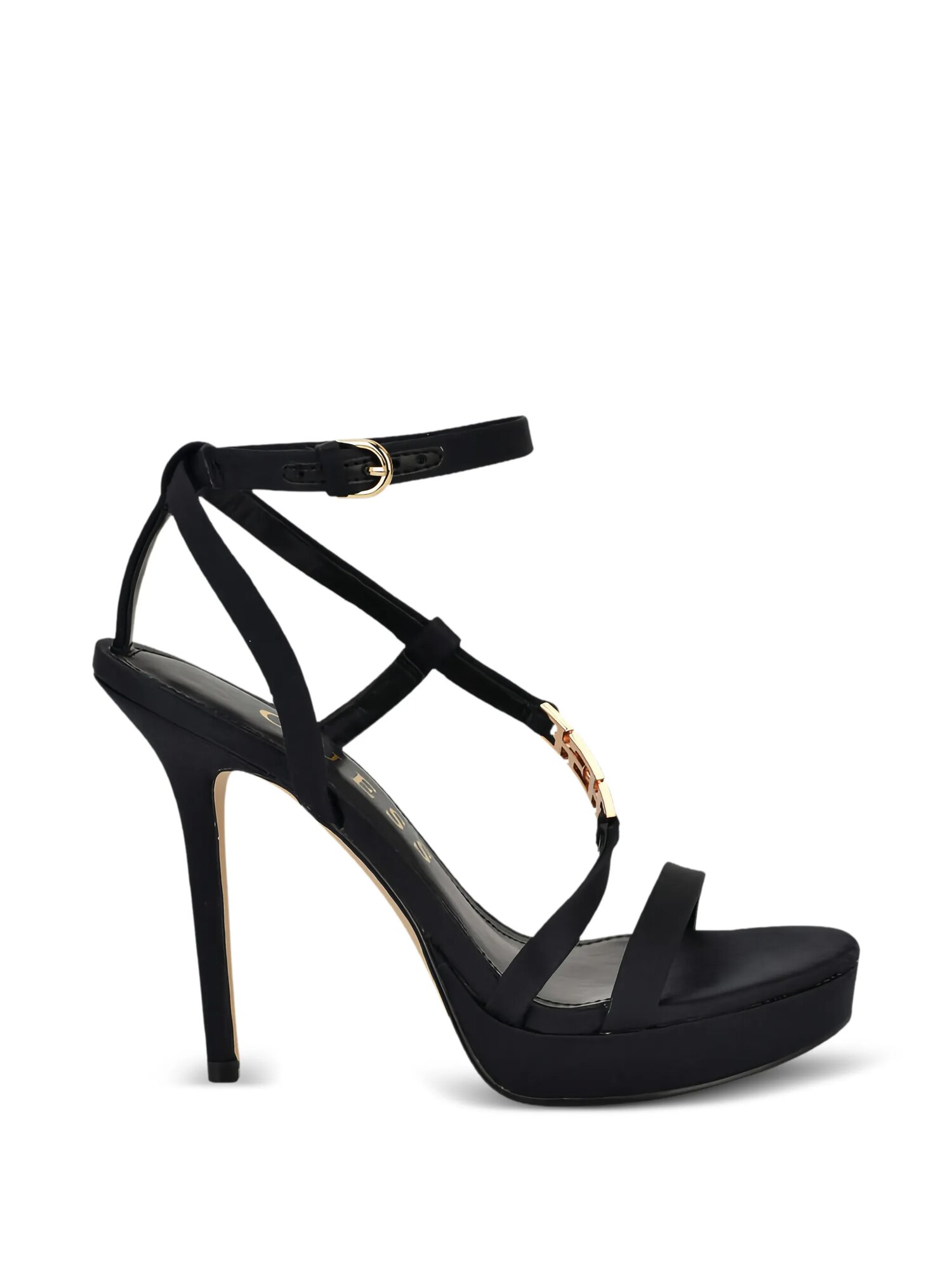 Босоножки GUESS Lucier logo-plaque sandals, размер 10, черный