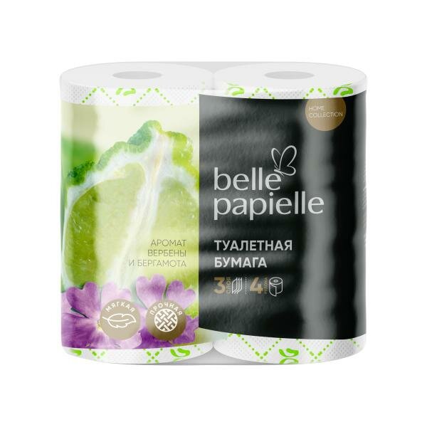 Туалетная бумага Belle Papielle 3 слоя 4 рулона