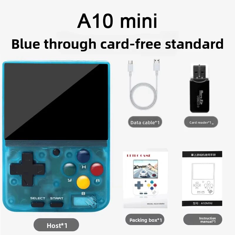 Портативная игровая консоль VAYIKE A10mini Blue, без карты