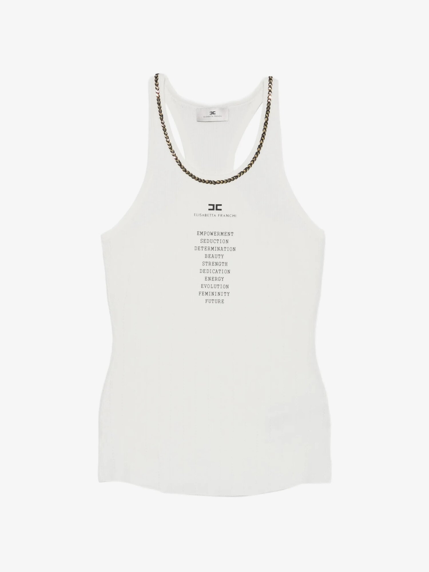 Топ Chain-link ribbed-knit top