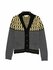 Кардиган Marni Geometric-pattern shawl-collar cardigan, размер 42, серый