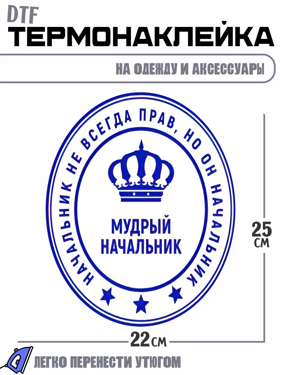 Термонаклейка Мудрый начальник