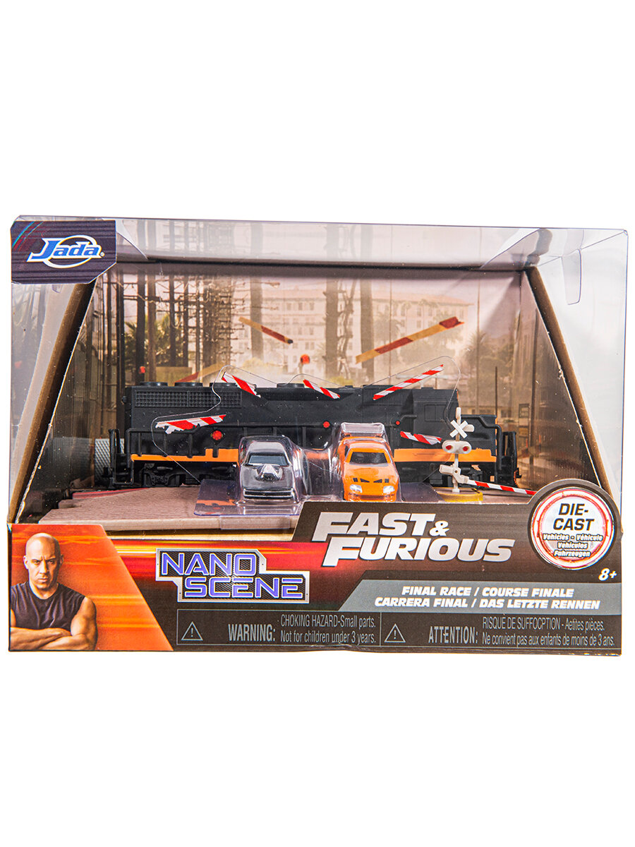 Машинки Fast Furious нано сцена Поезд