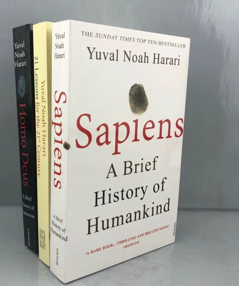 Комплект книг на английском языке Sapiens, Homo Deus, 21 Lessons for the 21st Century by Yuval Noah Harari