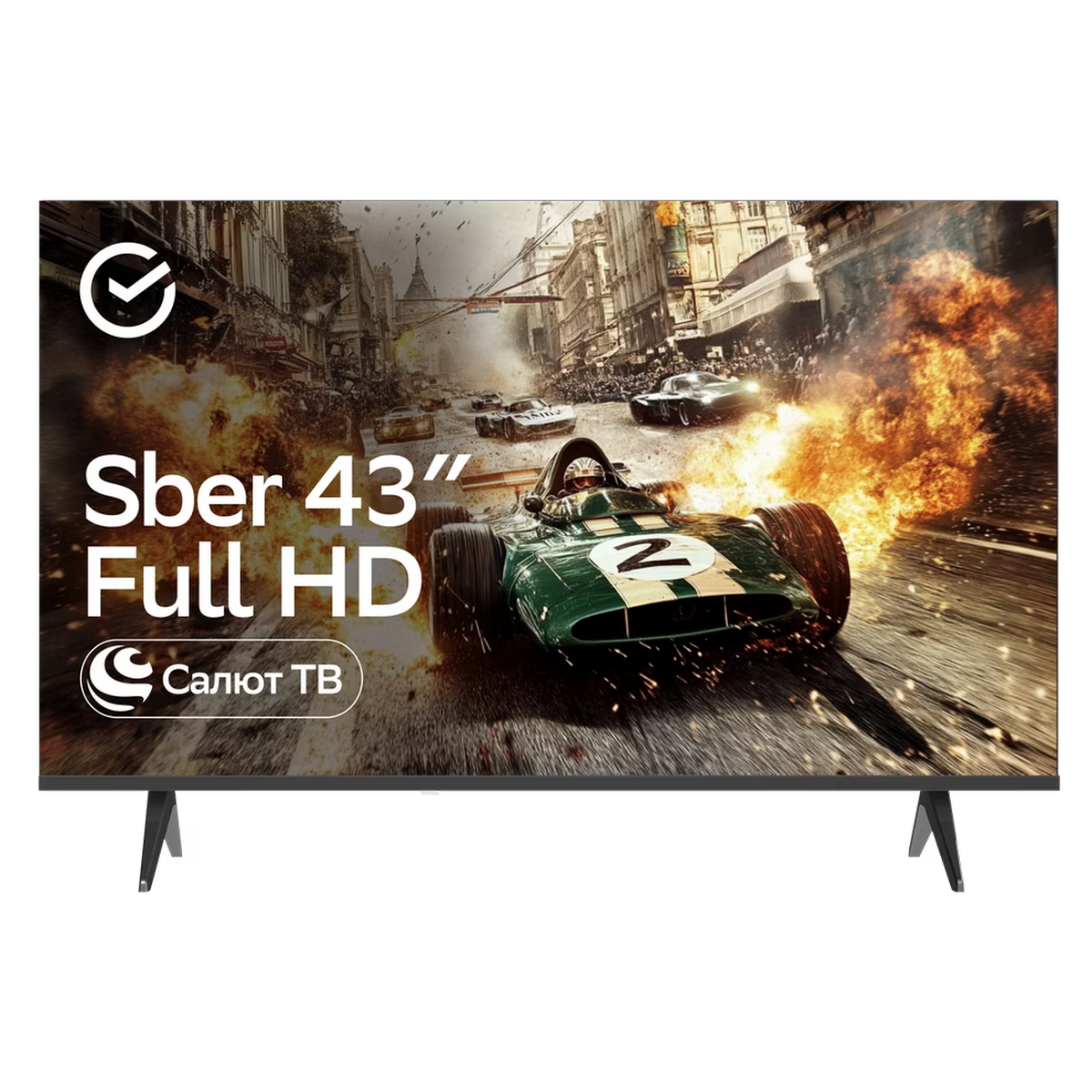 Телевизор LED SBER SDX-43F2124, 43", Full HD (1920x1080), 60Гц, Черный (SDX-43F2124)