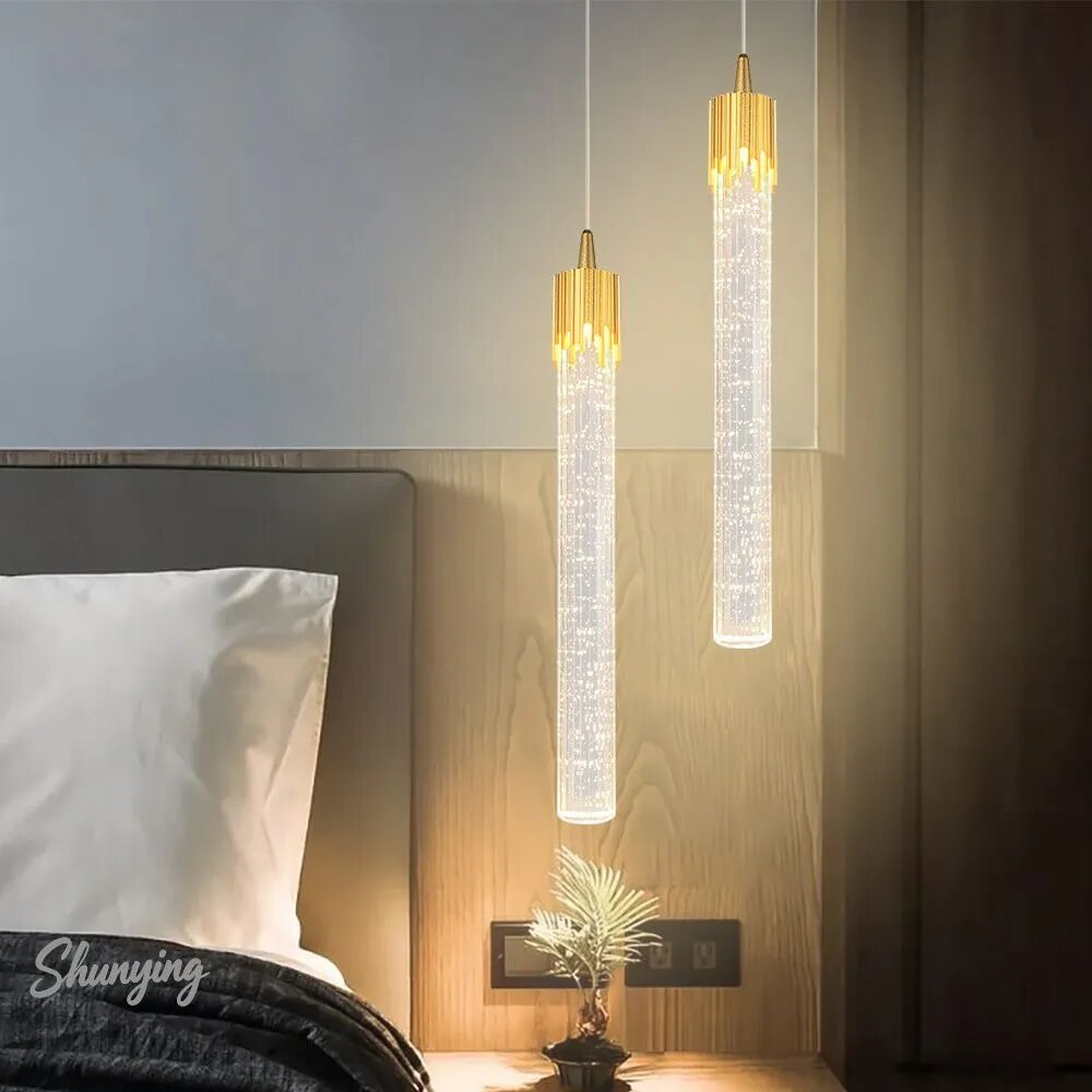 Люстра светодиодная 350мм K9 Кристалл золотой цвет для спальни 5 Вт 4500К LED — фото 1